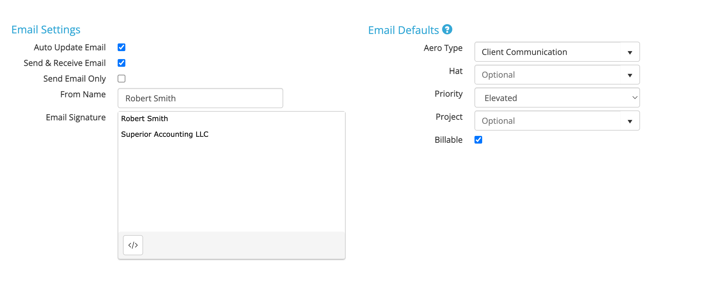 My Preferences – Aero Knowledge Base
